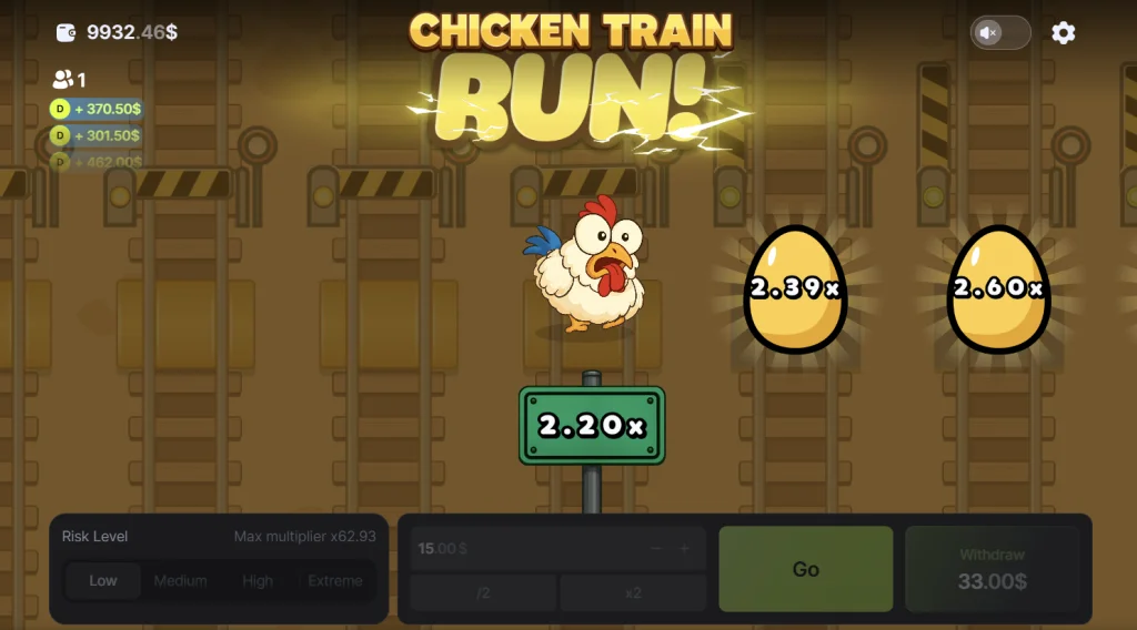 Chicken Train Spiel von 100HP – Kostenlos Demo Ausprobieren!